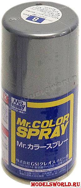 Краска художественная в аэрозольных баллончиках MR.HOBBY SILVER, 100мл ...